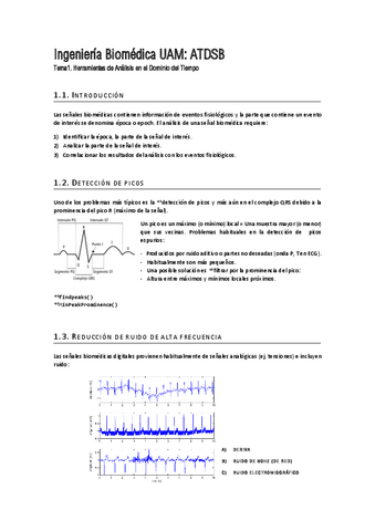 Apuntes de AMPLIACIÓN DE TRATAMIENTO DIGITAL DE SEÑALES BIOMÉDICAS