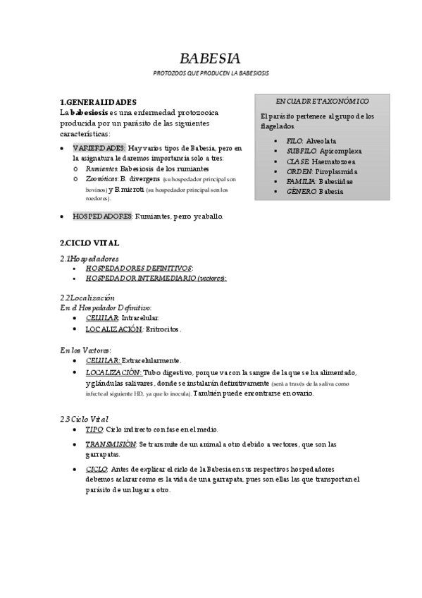 GENERO-BABESIA-FAMILIA-BABESIDAE-ORDEN-PIROPLASMIDA-FAMILIA-HAEMATOZOEA ...